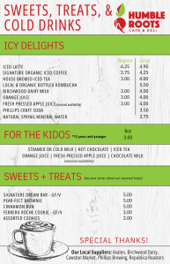 Menus – Humble Roots Cafe & Deli